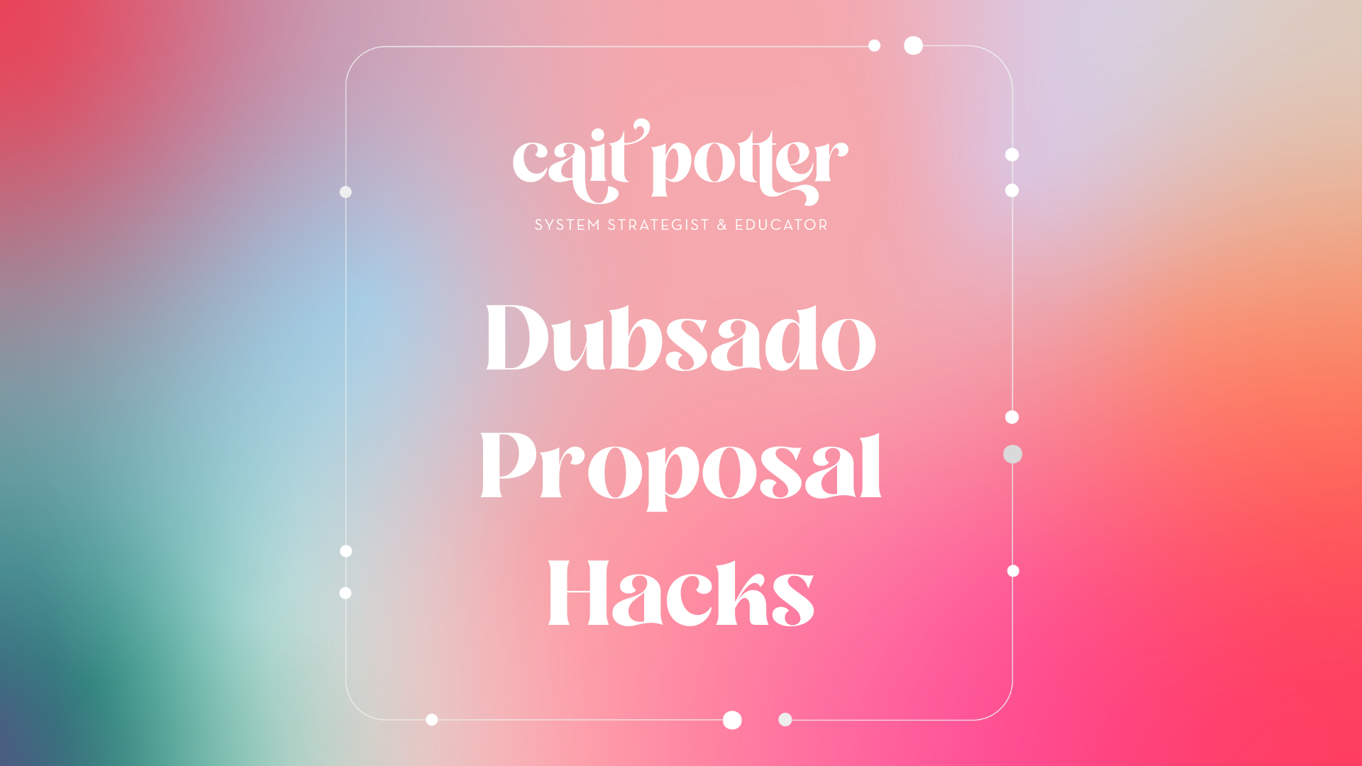 Using Dubsado Proposals with Custom Quotes | caitpotter.com